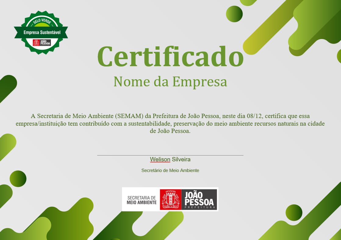 Prefeitura institui Selo Verde que será entregue às instituições ...